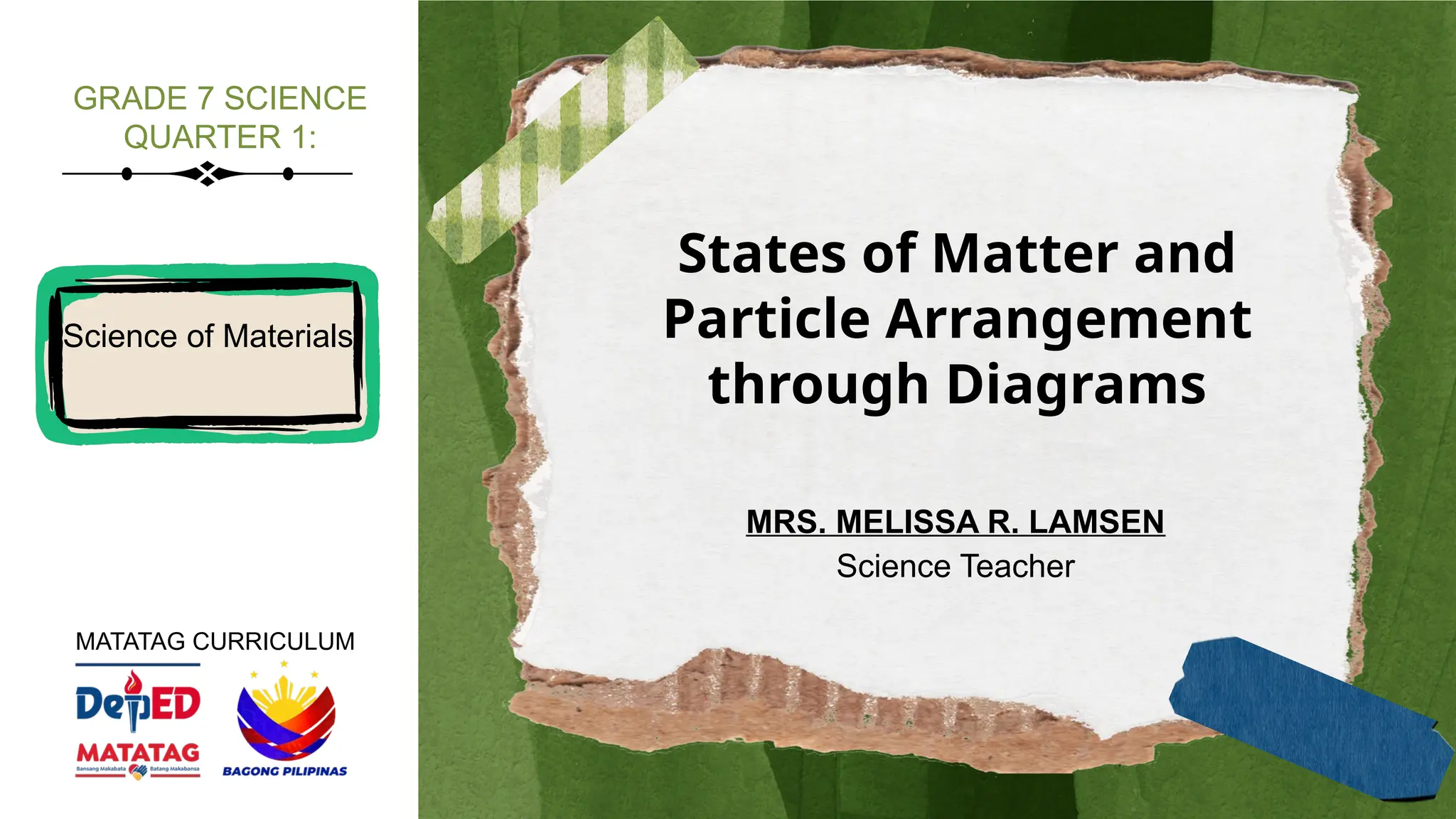 Q1 W3 - States of Matter and Particle Arrangement through Diagrams.pptx ...