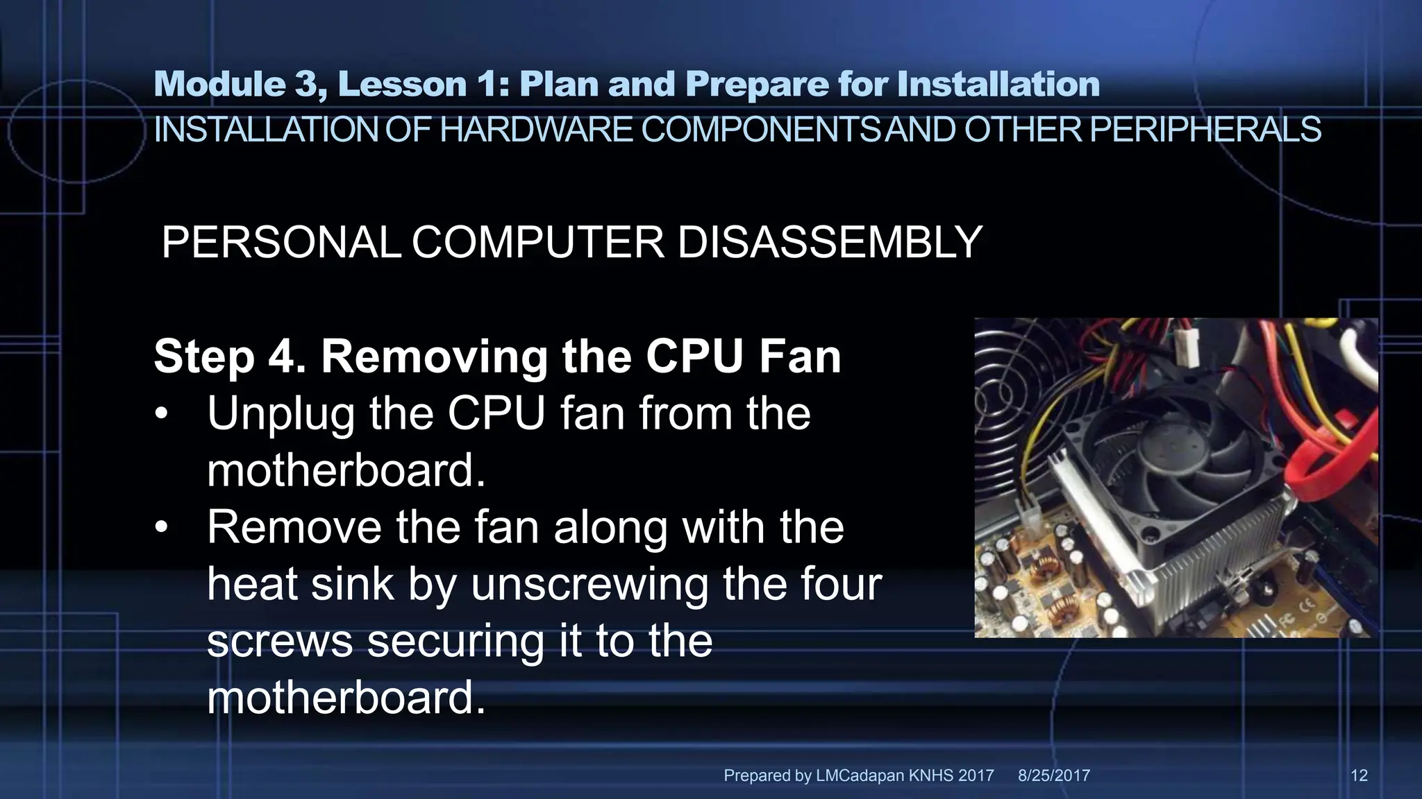 Q1_W4_Assembling Mothertboard & System Unit.pptx | Computing | Technology & Computing