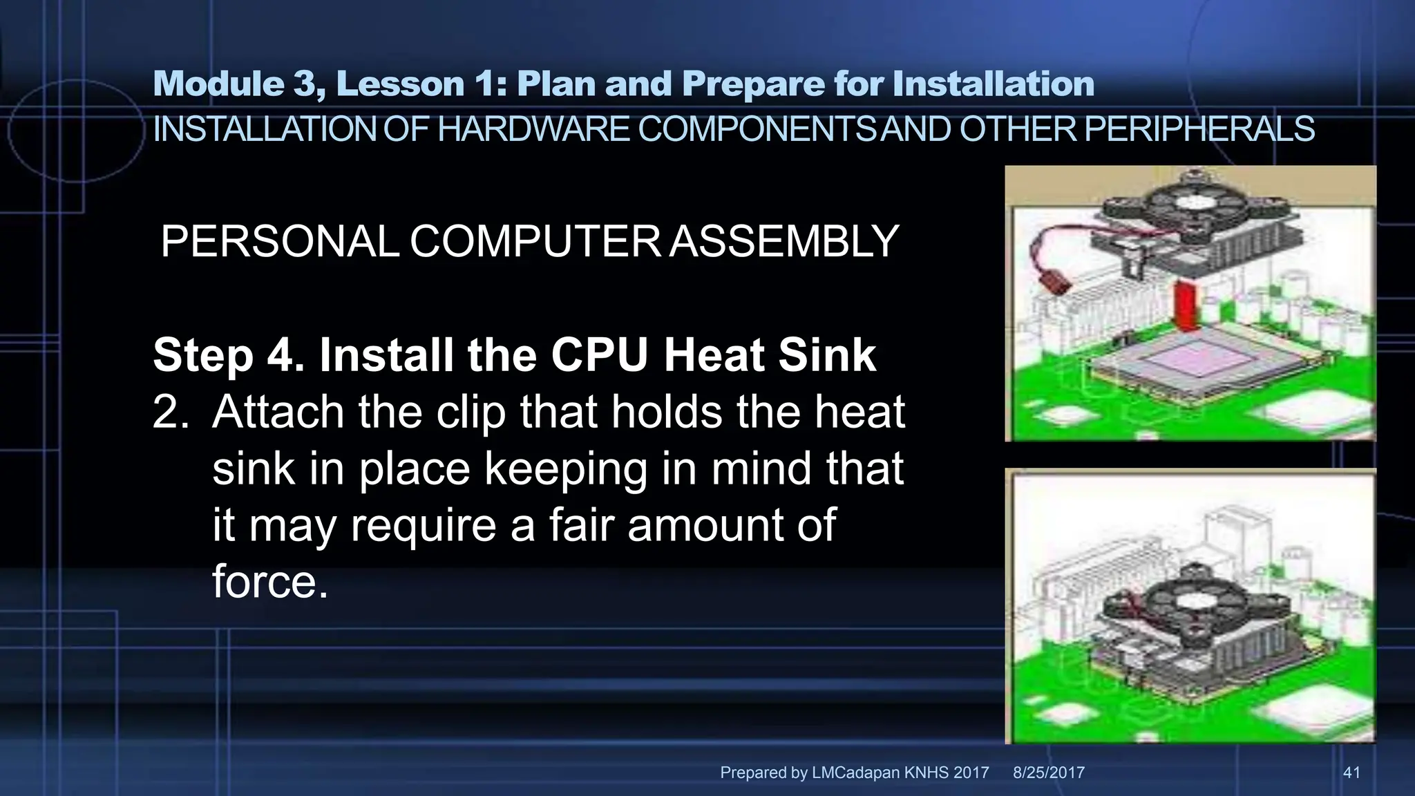 Q1_W4_Assembling Mothertboard & System Unit.pptx | Computing | Technology & Computing