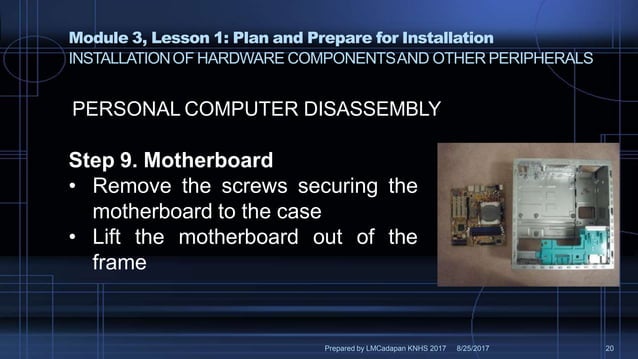 Q1_W4_Assembling Mothertboard & System Unit.pptx | Computing | Technology & Computing