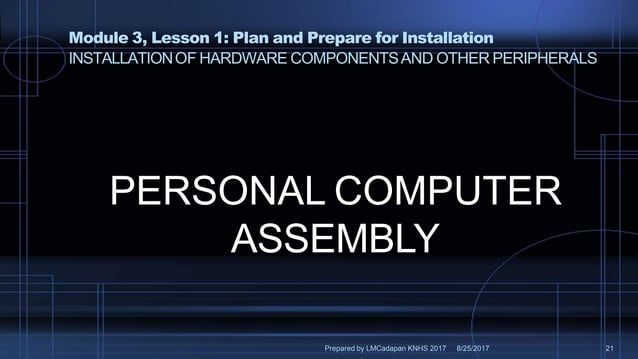 Q1_W4_Assembling Mothertboard & System Unit.pptx | Computing | Technology & Computing