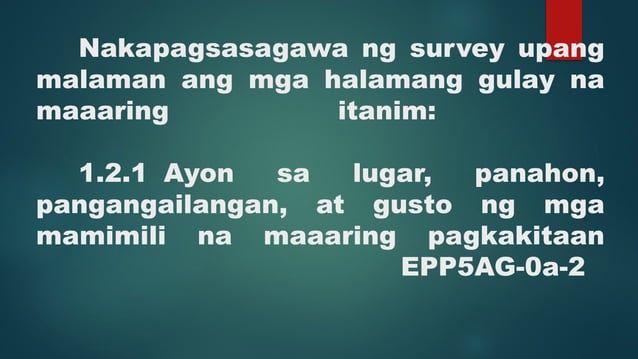Kalendaryo Ng Pagtatanim Epp 5 Agriculture Ppt