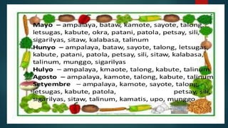 kalendaryo ng pagtatanim epp 5 agriculture | PPTX