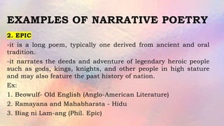 Quarter1_Week7_The Narrative Poetry.pptx | Poetry | Books and Literature