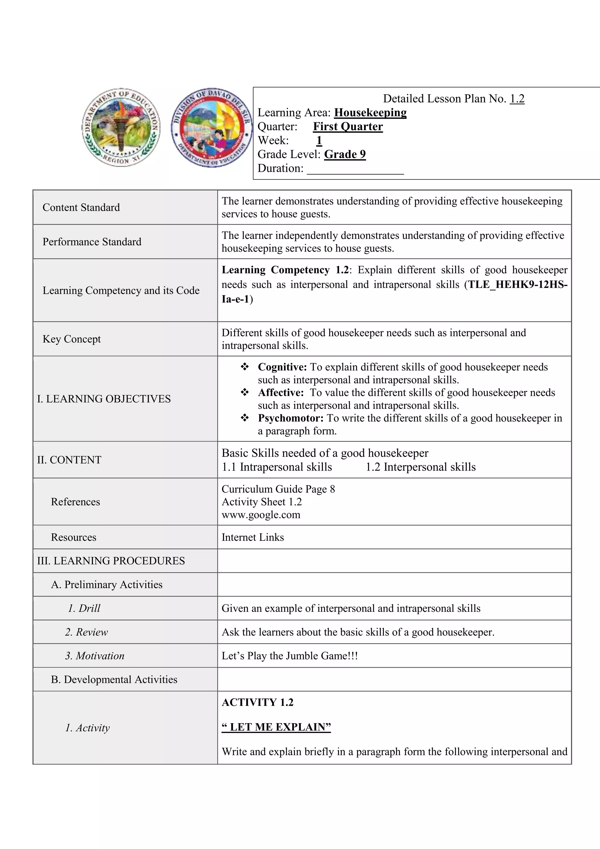 Q1 Wk1 DLP- Housekeeping.docx