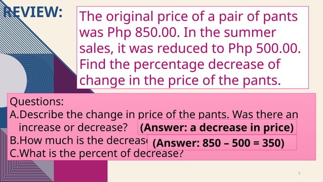 Q1 percentage increase and decrease.pptx | Gasoline Prices | Economy