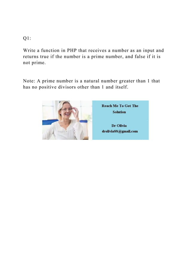 Q1 Write A Function In Php That Receives A Number As An Inputdocx 0496