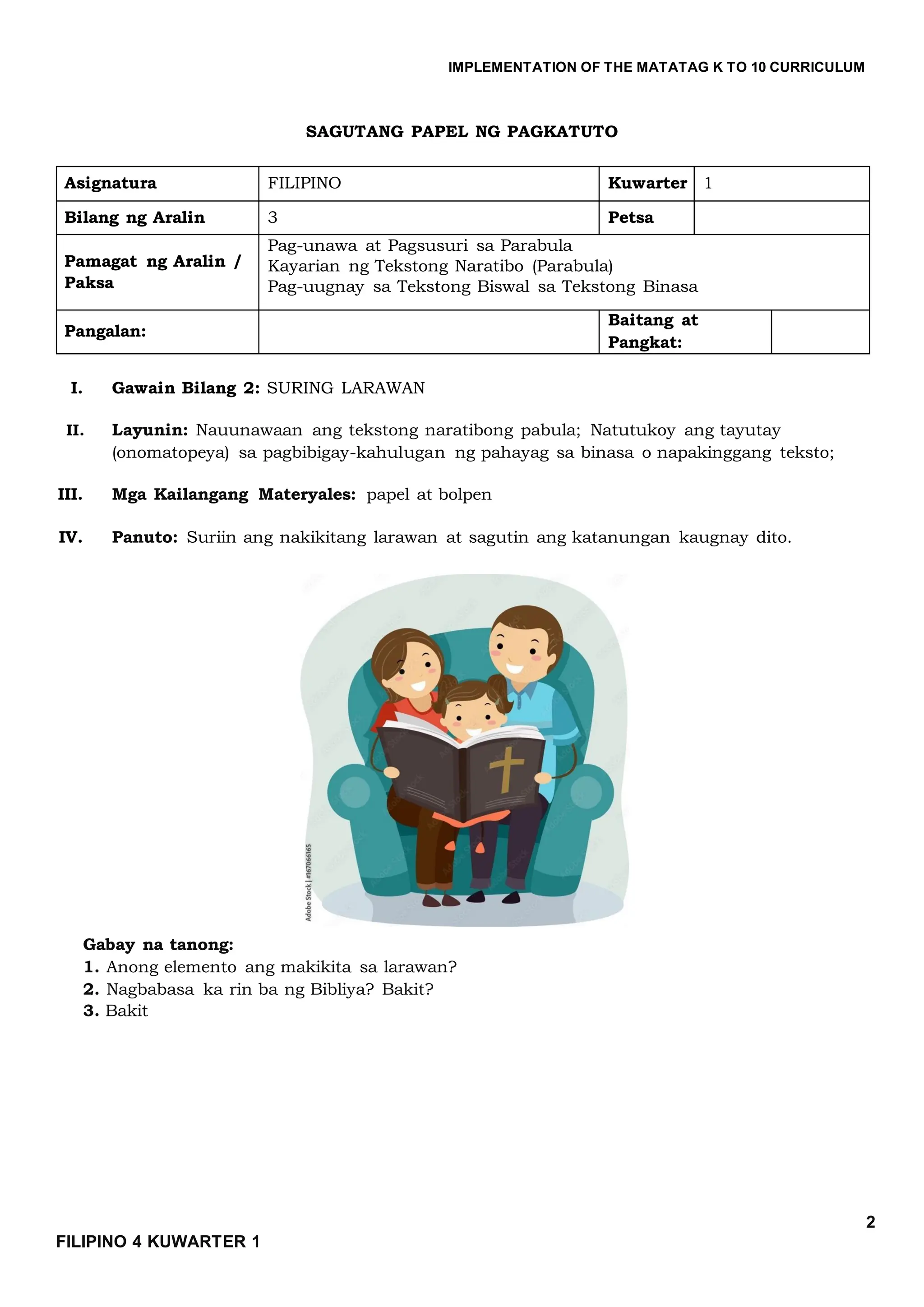 Q1_WS_Filipino 4_Lesson 3 eek four filipino grade 8 considerate | PDF
