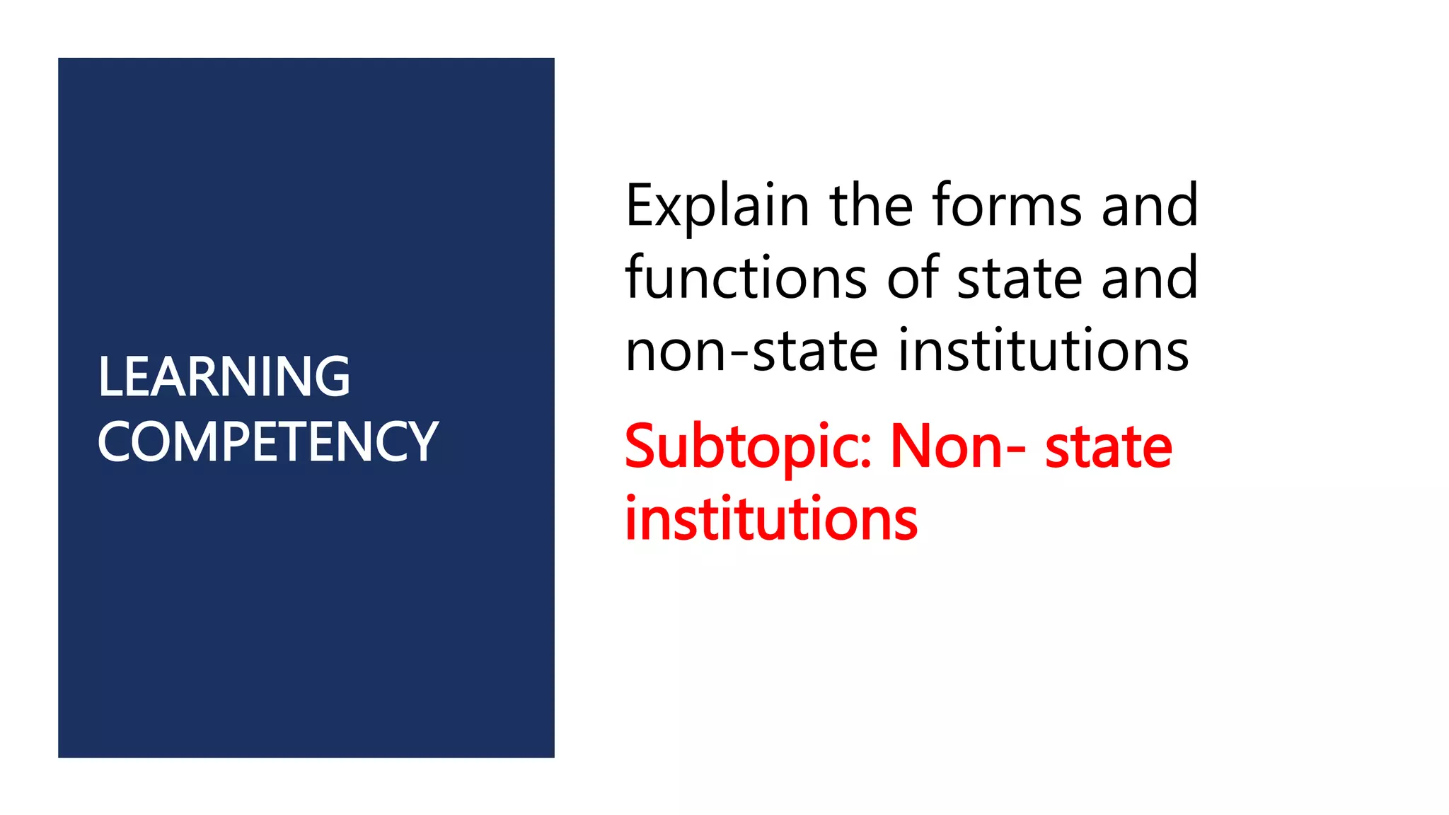 Q2- 1. NON- STATE INSTITUTIONS.pptx