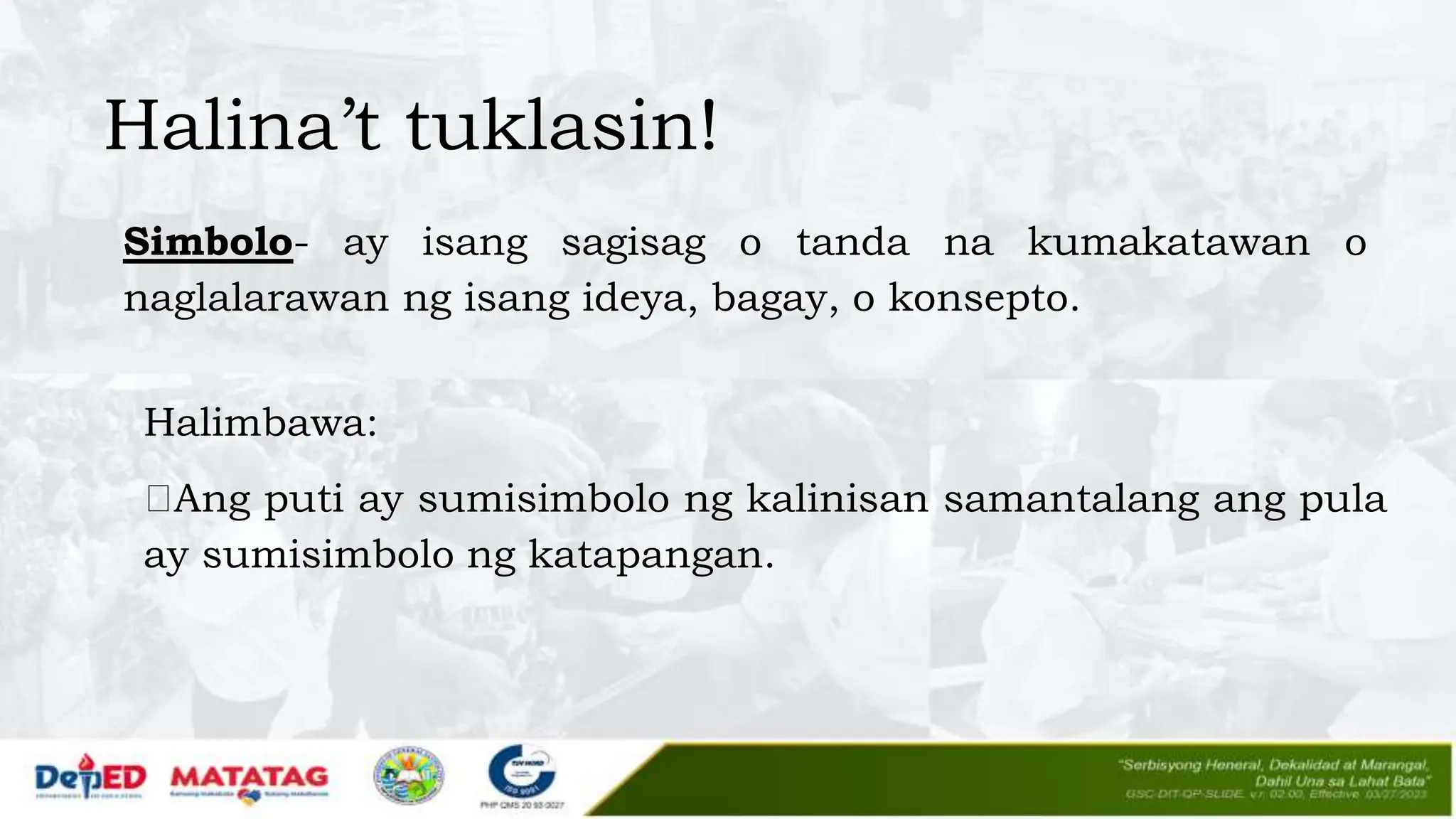 SIMBOLO-AT-PAHIWATIG FIlipino seven PPTx | PPTX
