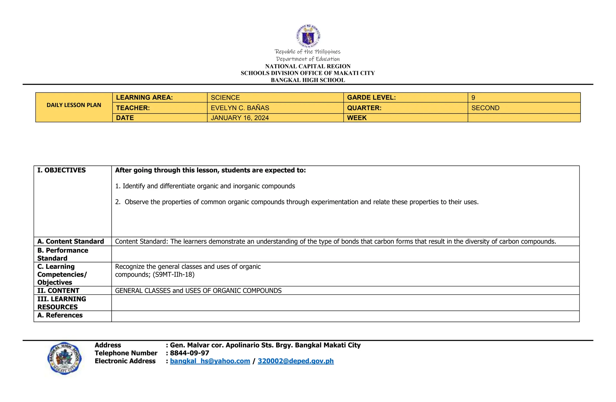 Q2-Daily Lesson Plan-SCIENCE-Grade-9.doc