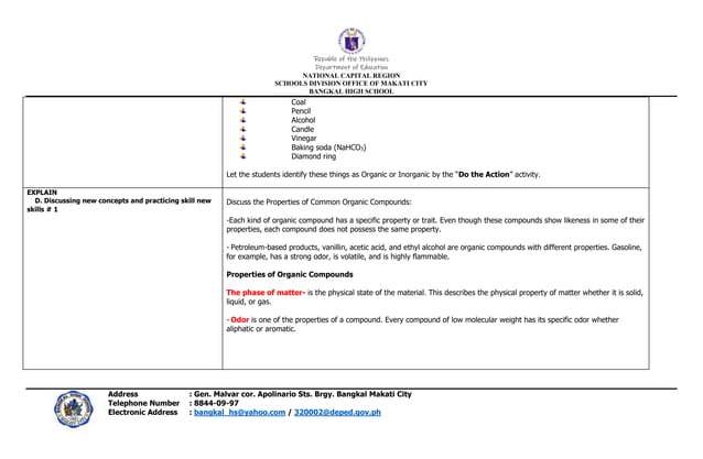 Q2-Daily Lesson Plan-SCIENCE-Grade-9.doc | Chemistry | Science
