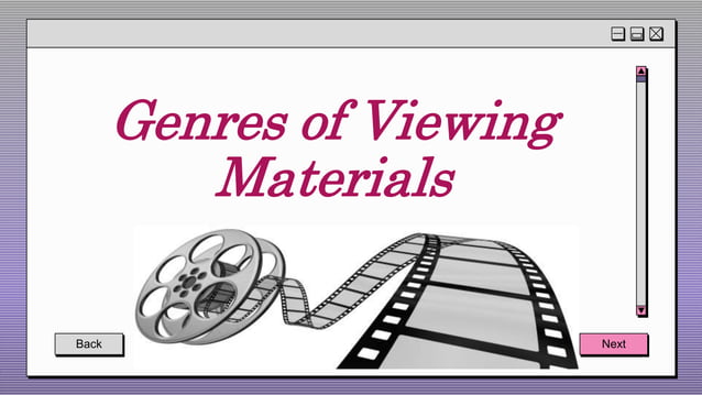 Q2-Lesson 2-Genres of Viewing Materials.pptx | Factual | Genres