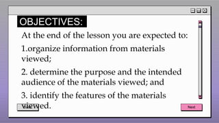 Q2-Lesson 2-Genres of Viewing Materials.pptx