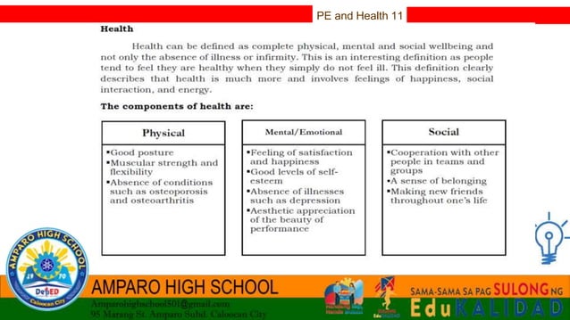 Q2-Lesson2 PE 11.pptx | Fitness and Exercise | Healthy Living