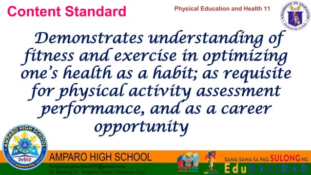 Q2-Lesson2 PE 11.pptx | Fitness and Exercise | Healthy Living