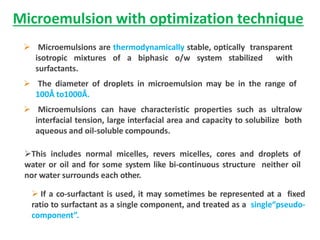 computer in pharmaceutical formulation of microemlastion | PPTX