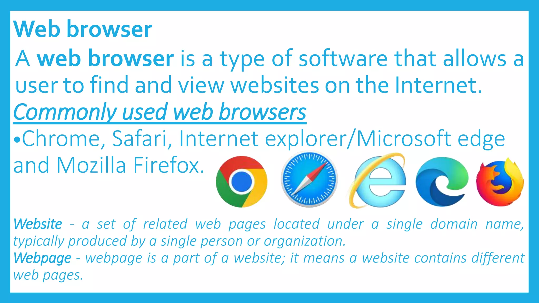 Q2-W3Requirements-for-Internet-search.pptx | Browsers | Computer Software and Applications
