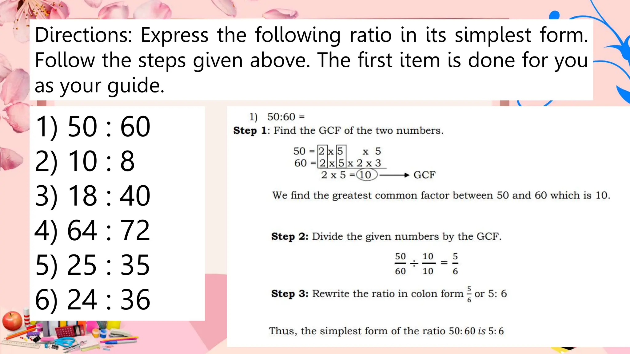 Identifying Ratios in Mathematics 5 and Visualizing Rstios | PPTX