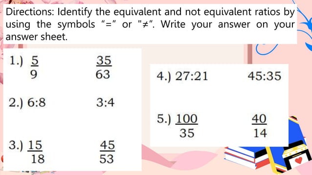 Identifying Ratios in Mathematics 5 and Visualizing Rstios | PPTX