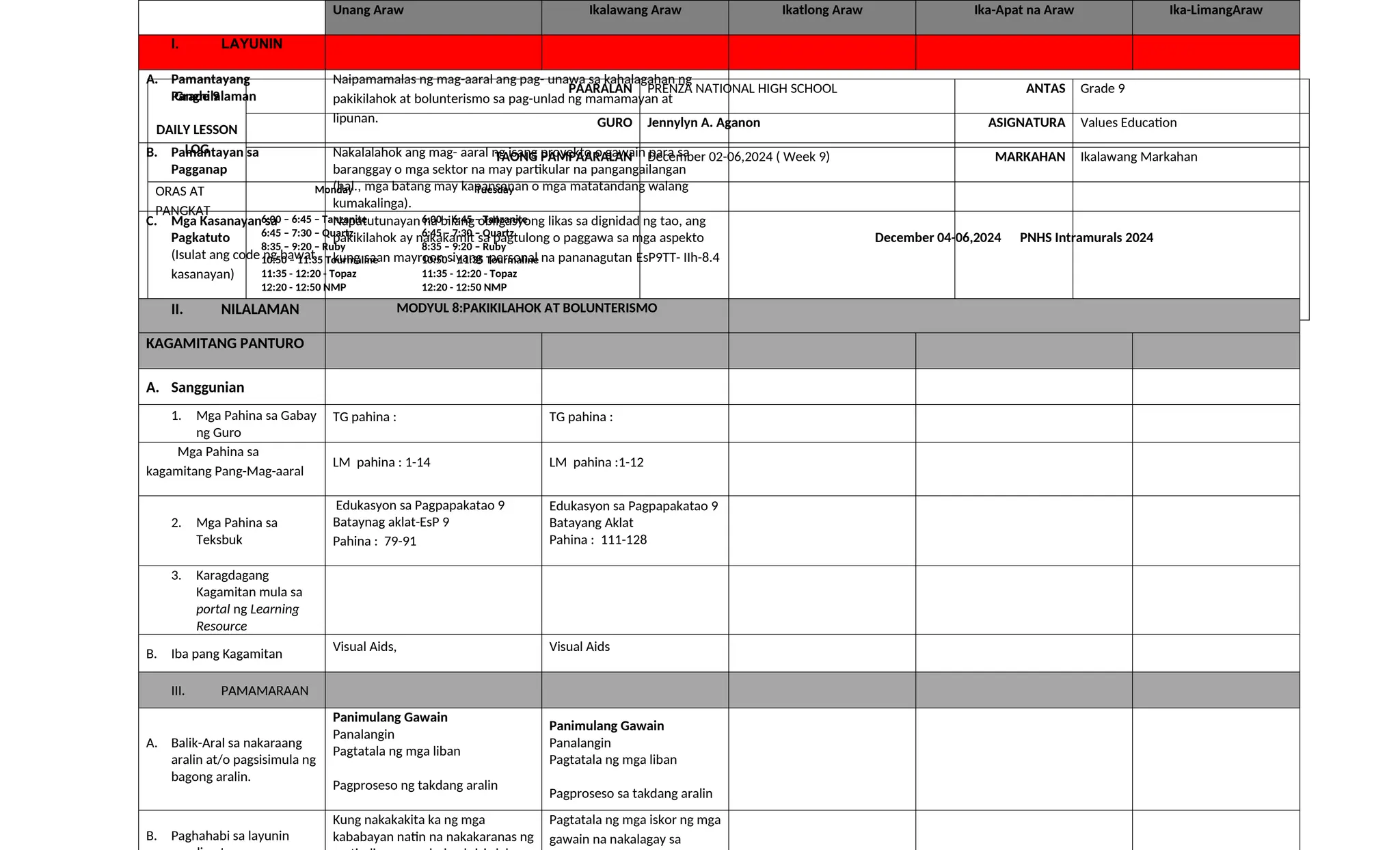 MODYUL 8:PAKIKILAHOK AT BOLUNTERISMO Q2-W9-DLL-DEC02-062024.docx