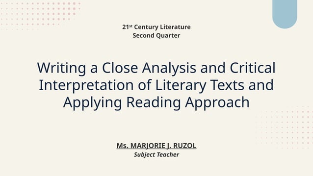 Literary genres, traditions, and forms from different national ...