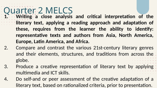 Literary genres, traditions, and forms from different national ...