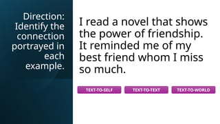 Q2- Week 1 - Making Connections - English 9 | PPTX
