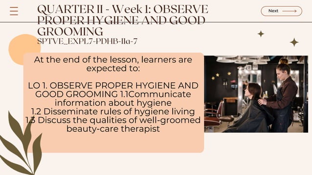 Q2-Week1 Beauty Care Observe Proper Hygiene and Good Grooming.pptx ...