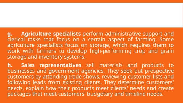 The Different types of Agricultural Jobs or Careers | PPTX