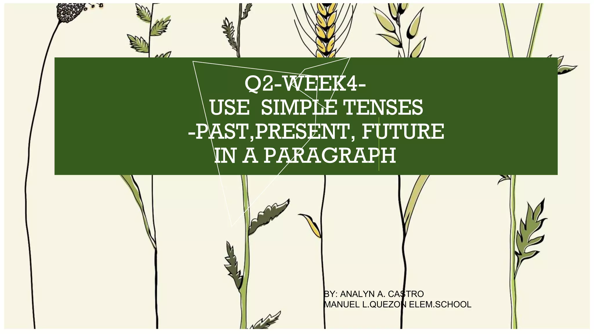 Q2 week4-use-simple-tenses-pastpresentplural | PPTX