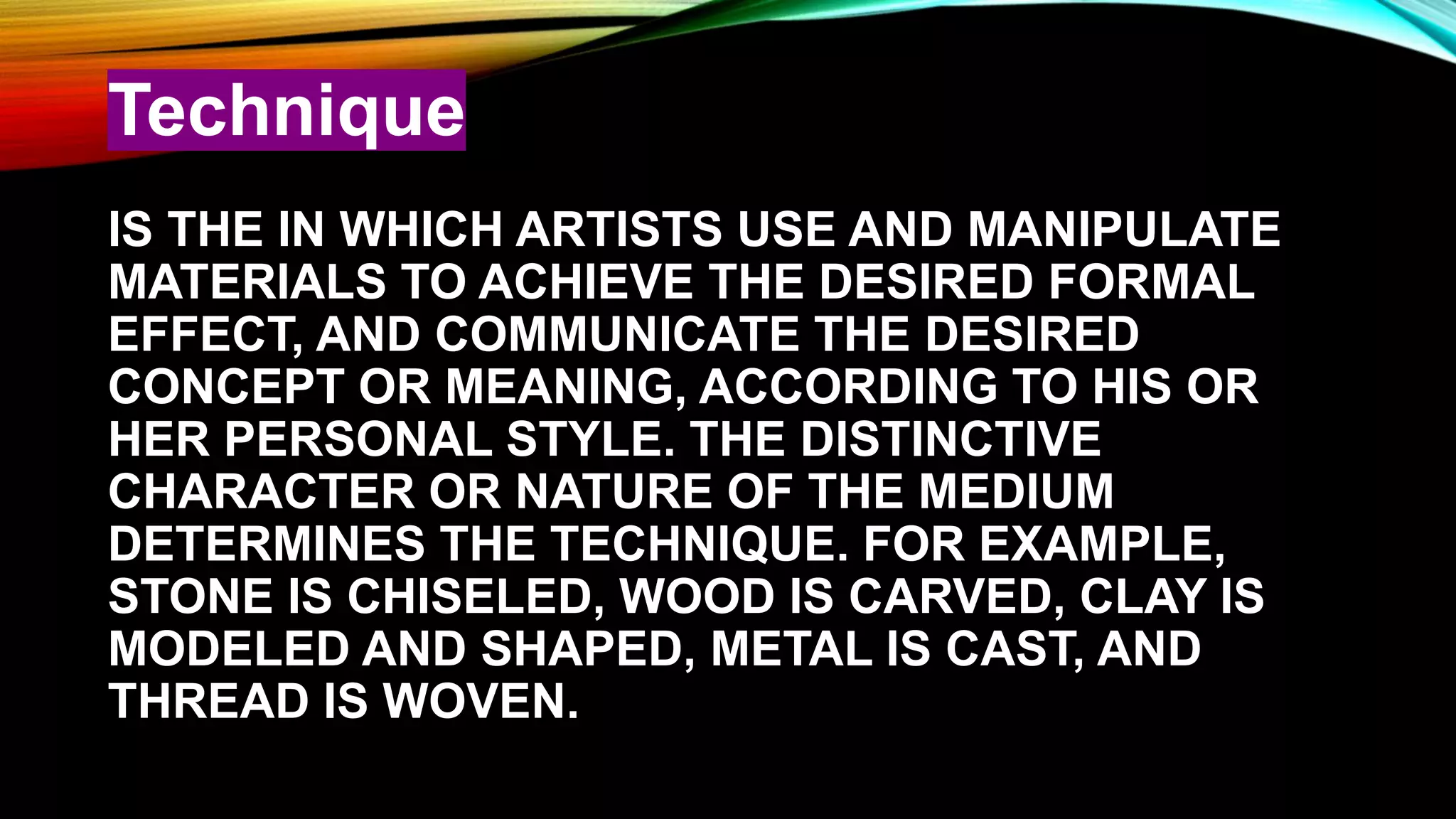 materials and techniques of contemporary arts CPAR.pptx