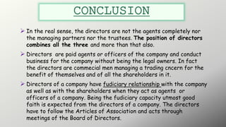 Legal Position Of Directors | PPTX
