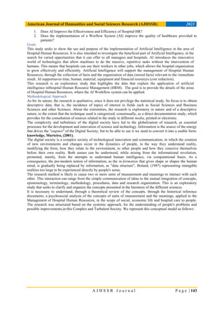 Debate on Artificial Intelligence in Hospital Human Resources Management, in the Digital Age ...