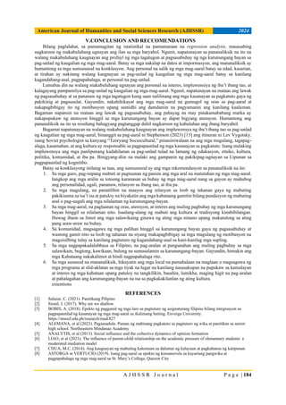 PAGSASABUHAY NG MGA KARUNUNGANG BAYAN TUNGO SA PAG-UNLAD NG KAUGALIAN NG MGA MAGAARAL | PDF