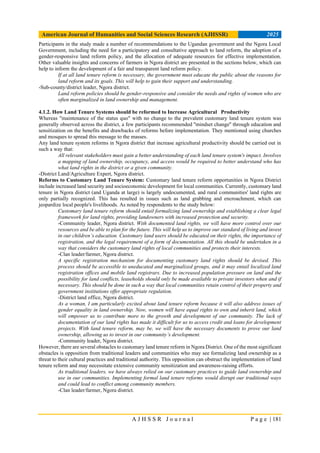 Investigating how the customary, freehold, and leasehold land tenure systems in Ngora district ...