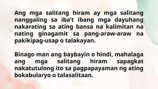 mga salitang hiram Filipino Grade 6.pptx
