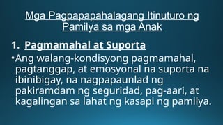 Kwarter 2, Aralin 1: Ang Pamilya Bilang Sandigan ng mga Pagpapahalaga ...