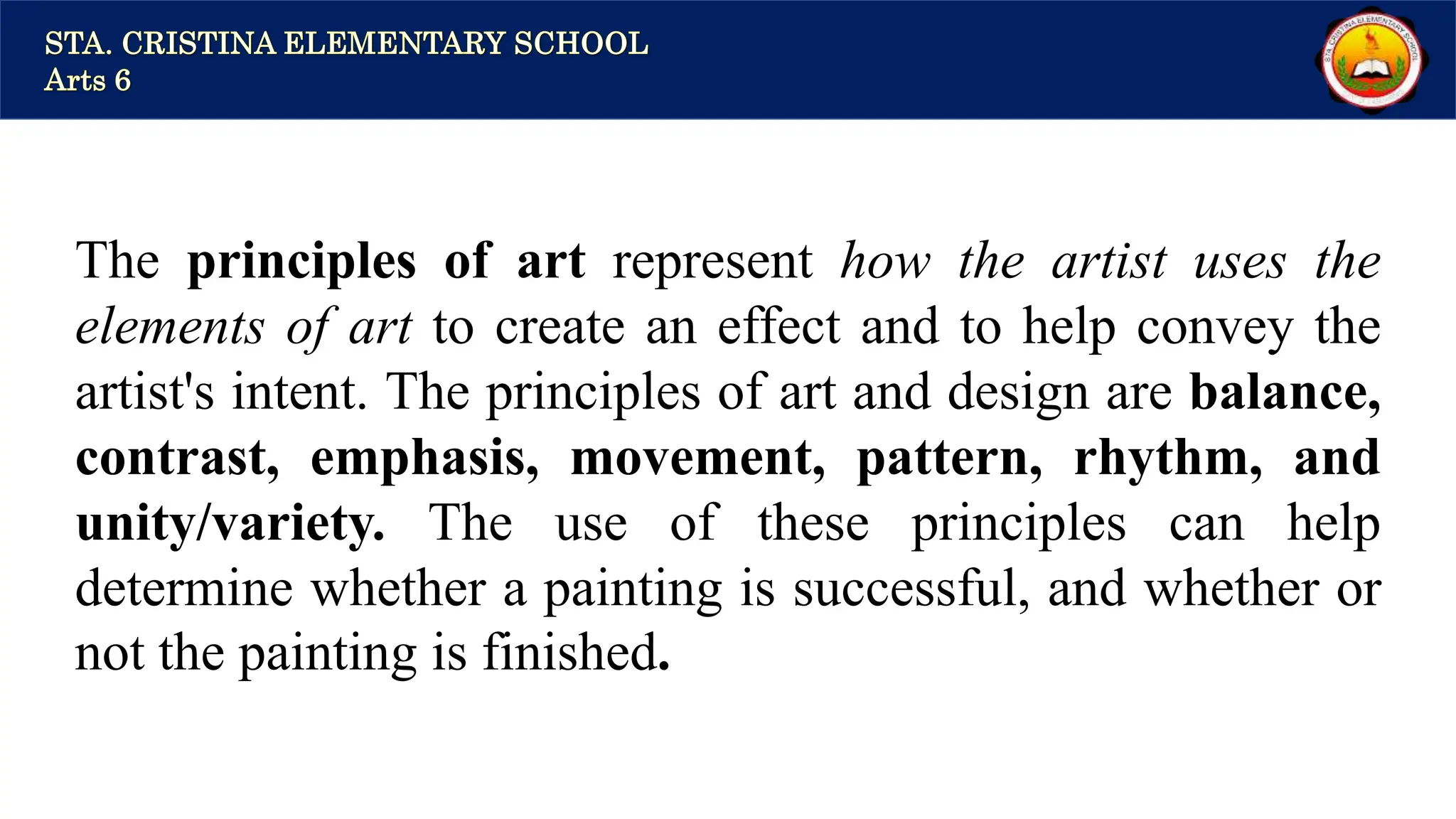 Quarter 2 Lesson in Elements and Principle of Art Grade 6, week 3.pptx