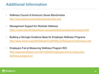Q2 benchmarks for successful wellness programs | PPTX