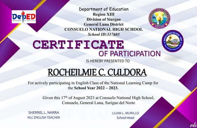 Q2 CERTIFICATE NLC CERTIFICATE OF PARTICIPATION...pptx