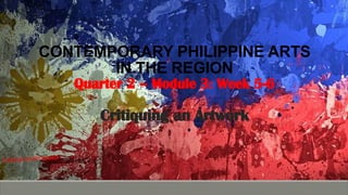 Q2 Critiquing an Artwork Art materials and art techniques | PPTX