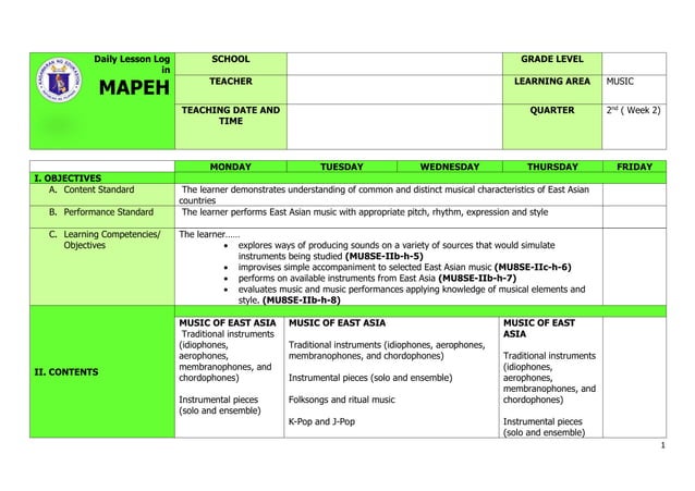Q2 Grade 8 Music DLL Week 2.pdf