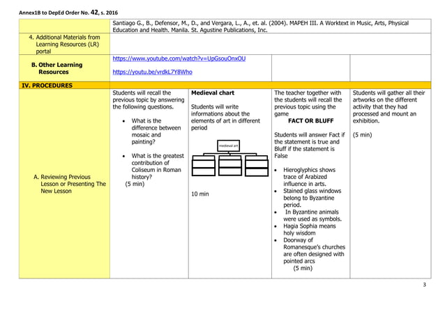 Q2 Grade 9 Arts DLL Week 1.pdf | Design | Fine Art