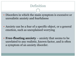 Q2 l06 anxiety disorders | PPTX