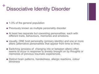 Q2 l08 dissociative disorder | PPTX