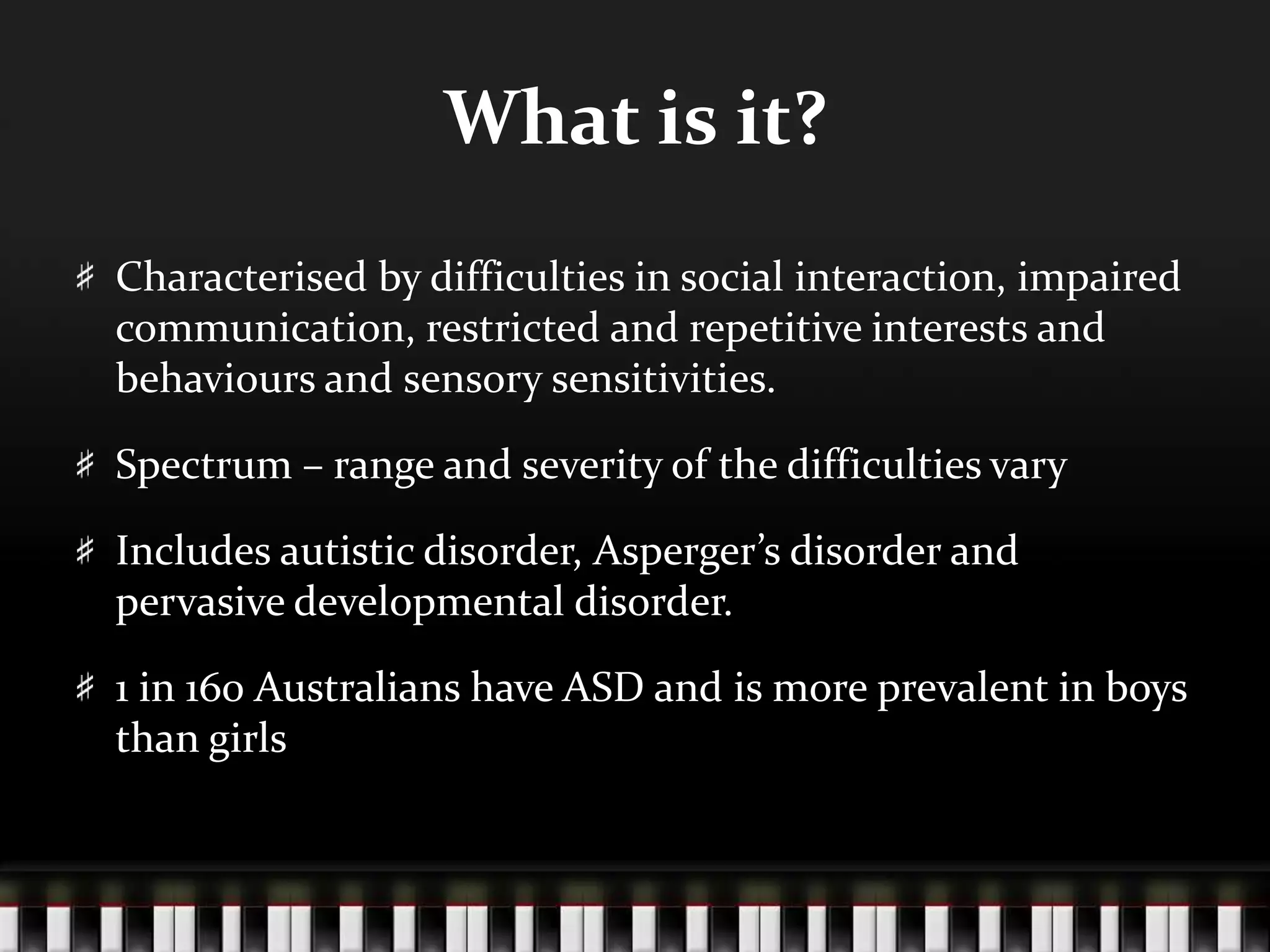 Autistic spectrum disorders | PPT