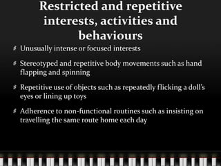 Autistic spectrum disorders | PPT