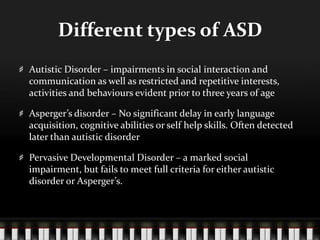 Autistic spectrum disorders | PPT
