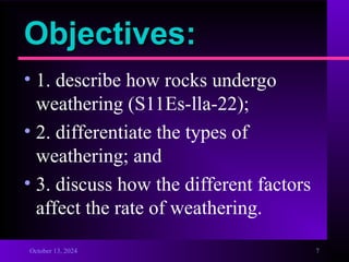 Weathering of rocks, types of weathering.ppt